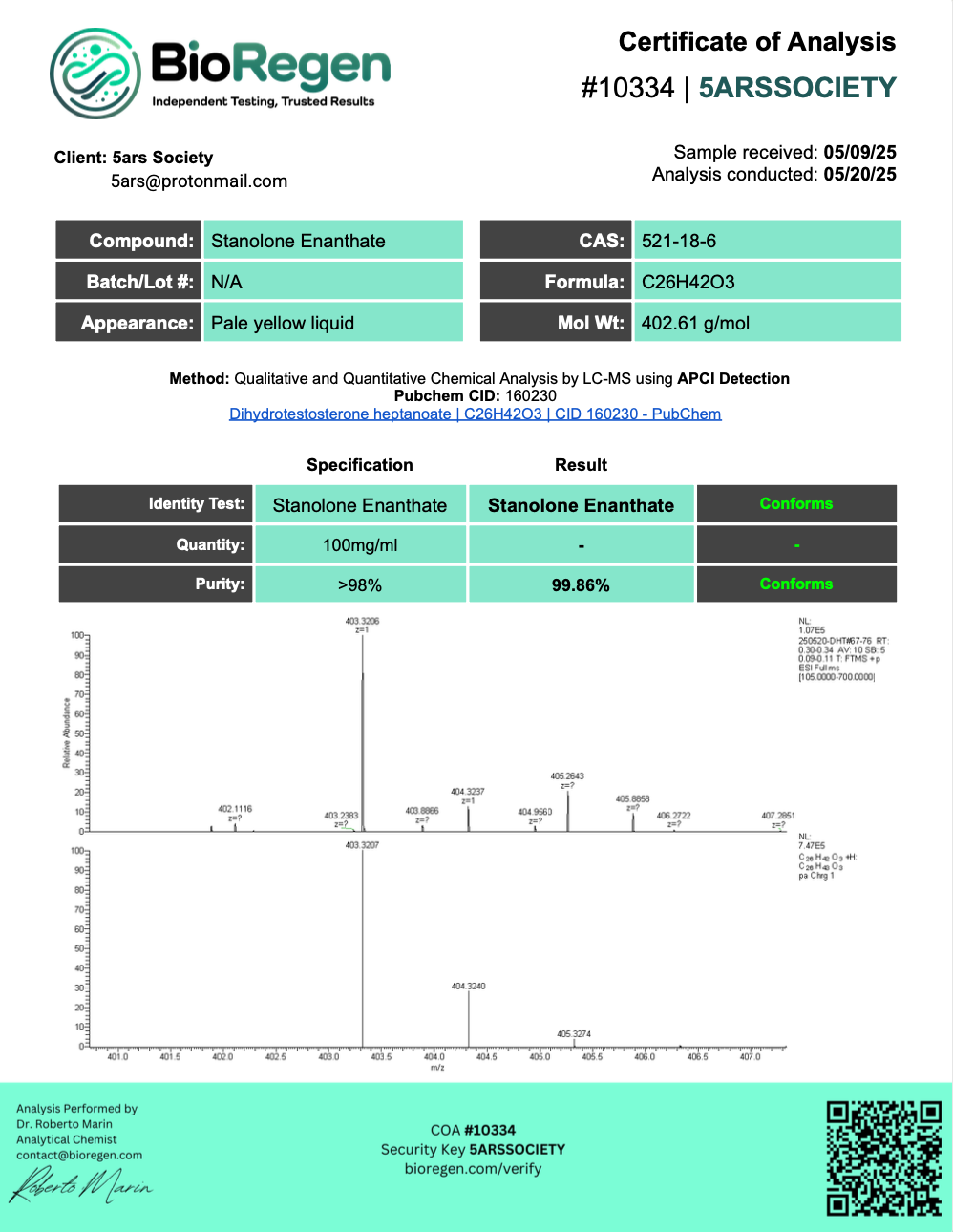 DHT Enanthate – 100mg/mL – 5AR Society